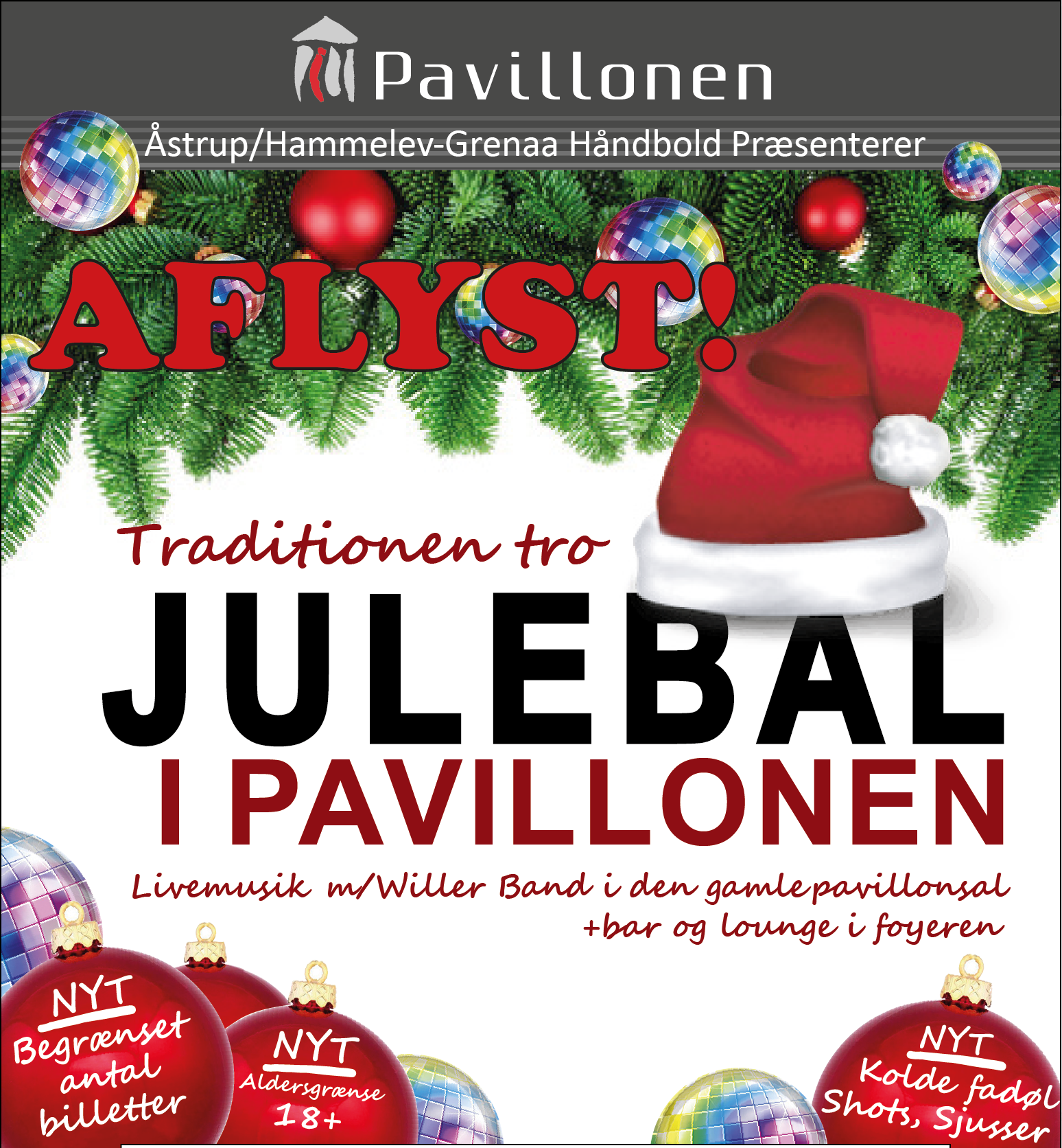 Julebal i Pavillonen aflyst! - Aastrup IF